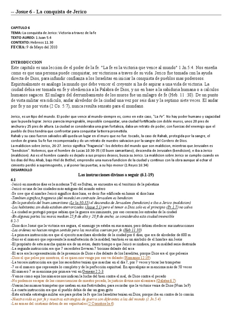 Josué 6 | PDF | Arca de la Alianza | Joshua