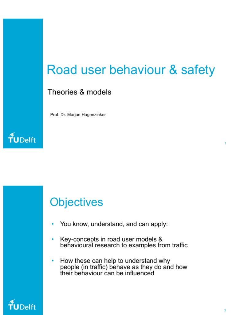 Road User Behaviour Theories 2019-2020 | PDF | Situation Awareness ...