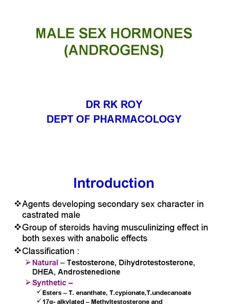An Overview Of Male Sex Hormones Androgens Pdf Testosterone