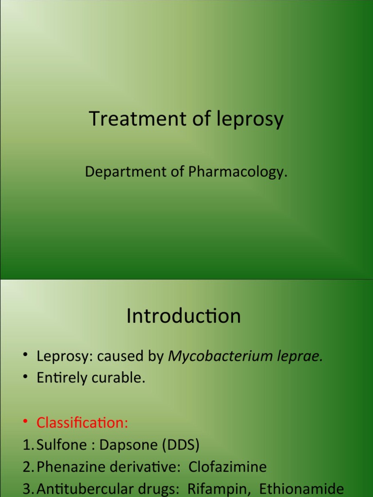 Treatment of Leprosy | PDF | Leprosy | Clinical Medicine