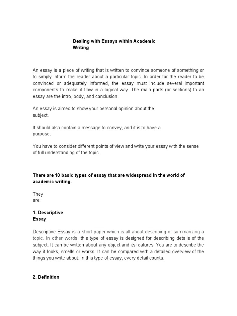 Types of Essays PDF | PDF | Essays | Epistemology