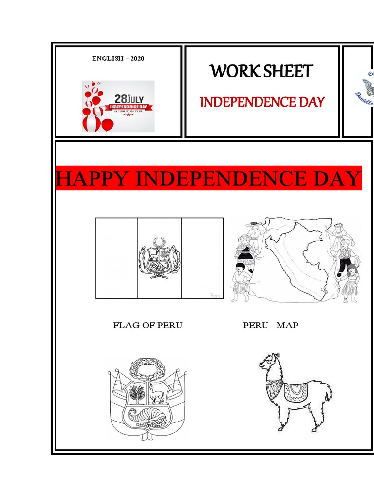 Work Sheet: Independence Day | PDF