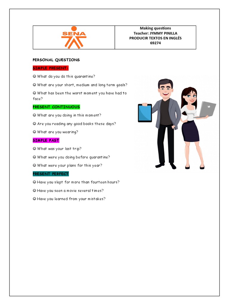 Personal Questions for English Practice | PDF