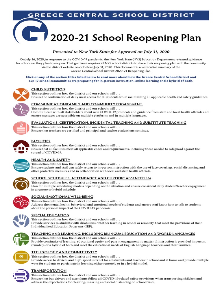School Reopening Plan | PDF | Individualized Education Program | Communication