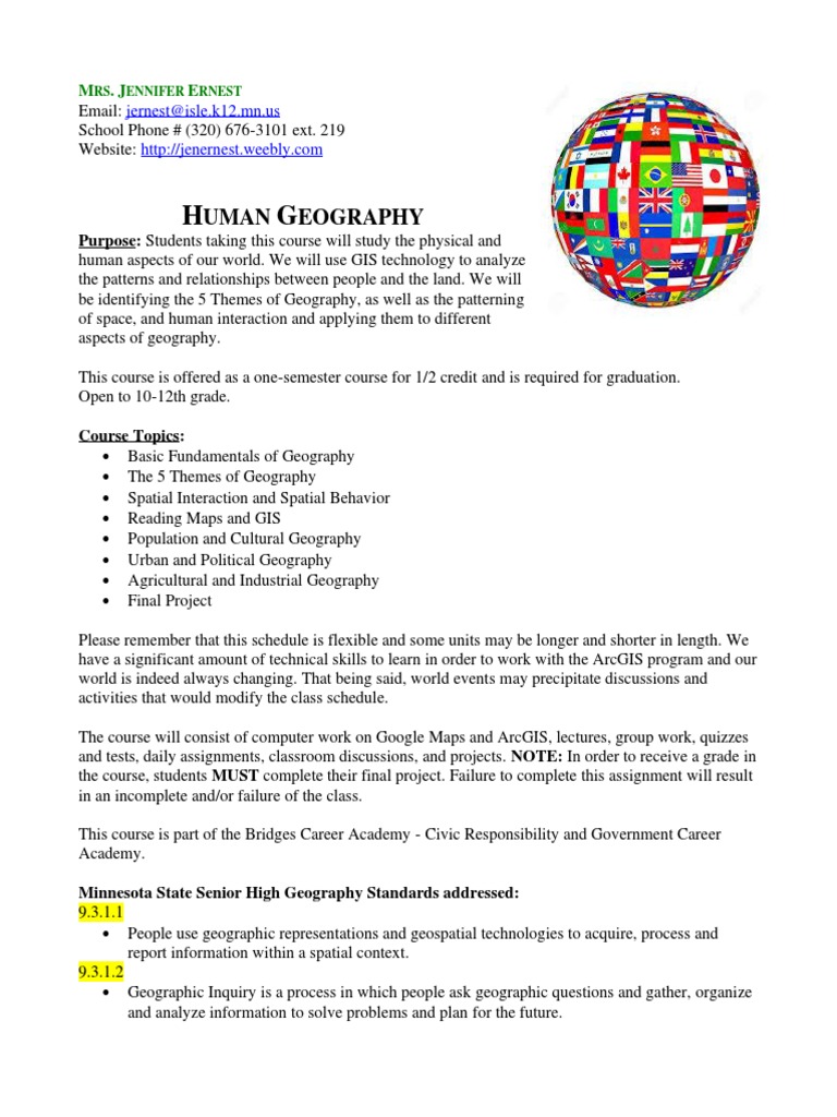 Human Geog | PDF | Geography | Geographic Information System