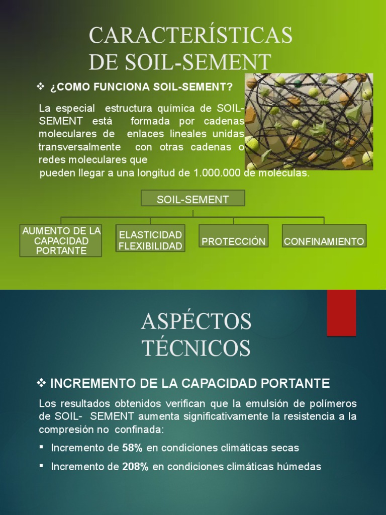 Presentacion Soil Sement C V2 | PDF | Moléculas | Naturaleza