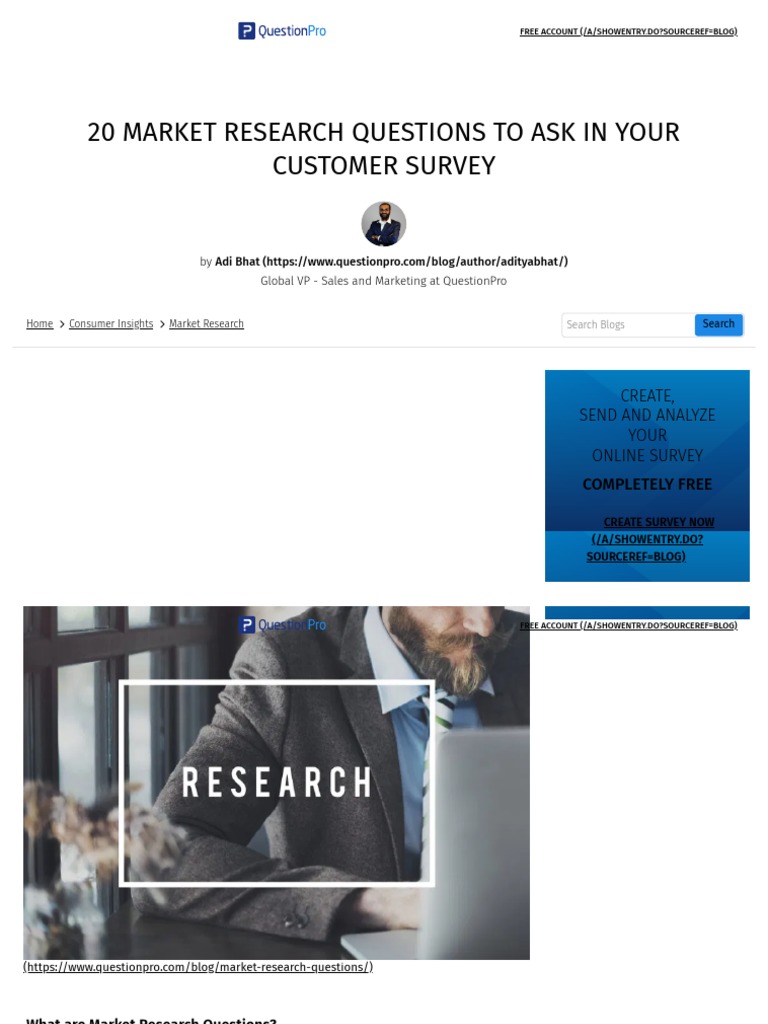 20 Market Research Questions To Ask in Your Customer Survey ...
