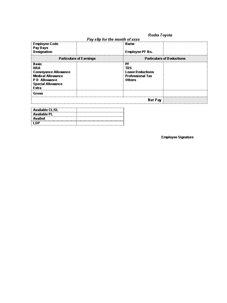 Payslip Model | PDF