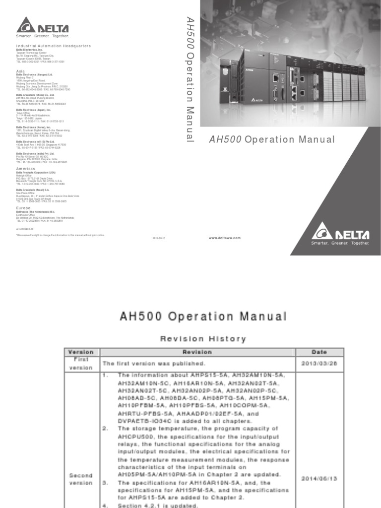 Delta Ia-Plc Ah500 Om en 20140613 PDF | PDF | Programmable Logic ...