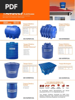 Dimensiones Tanque Rotoplas 2500 Litros | PDF | Tanques | Alimentos