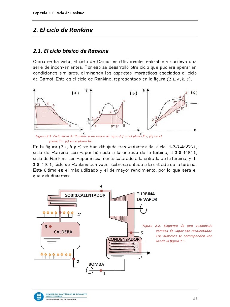 Análisis del Ciclo de Rankine en Termodinámica | PDF | Vapor | Química ...