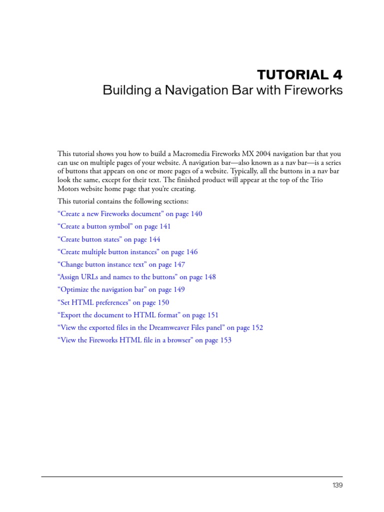 4 Building A Navigation Bar PDF | PDF | Html | Button (Computing)