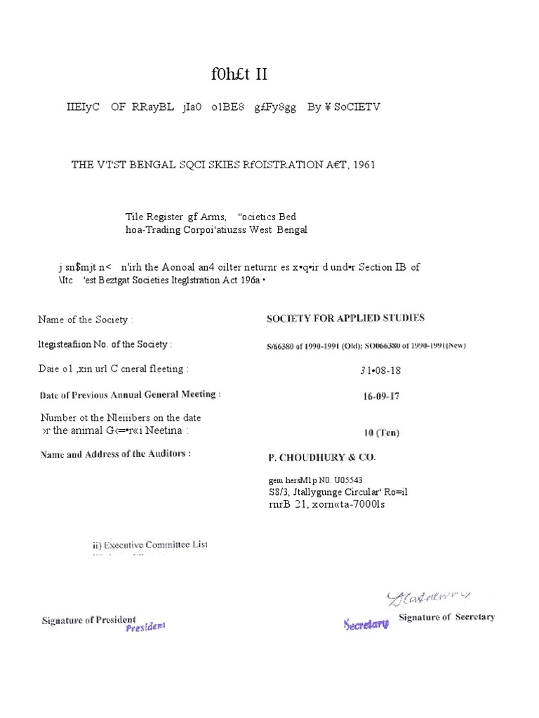 Completed Form VI | PDF