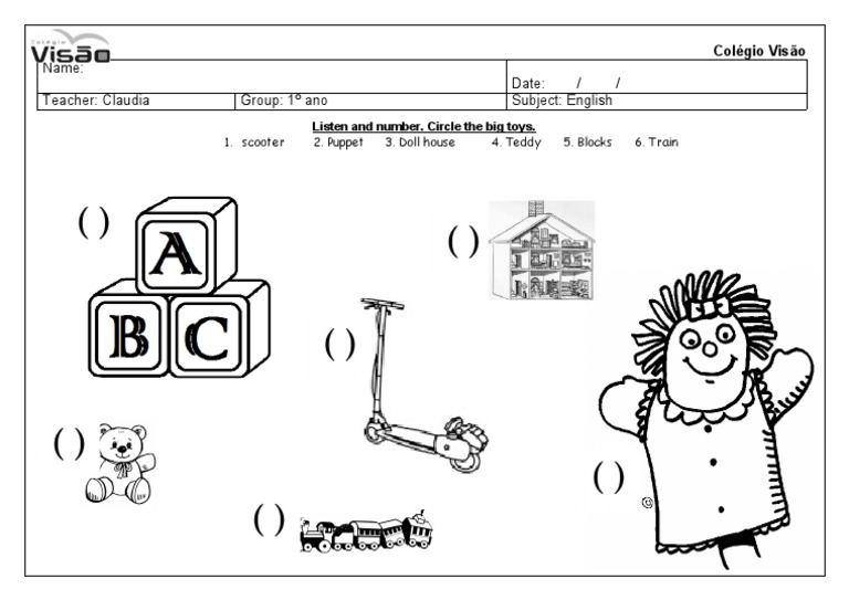 1º Toys and Sizes Evaluation | PDF