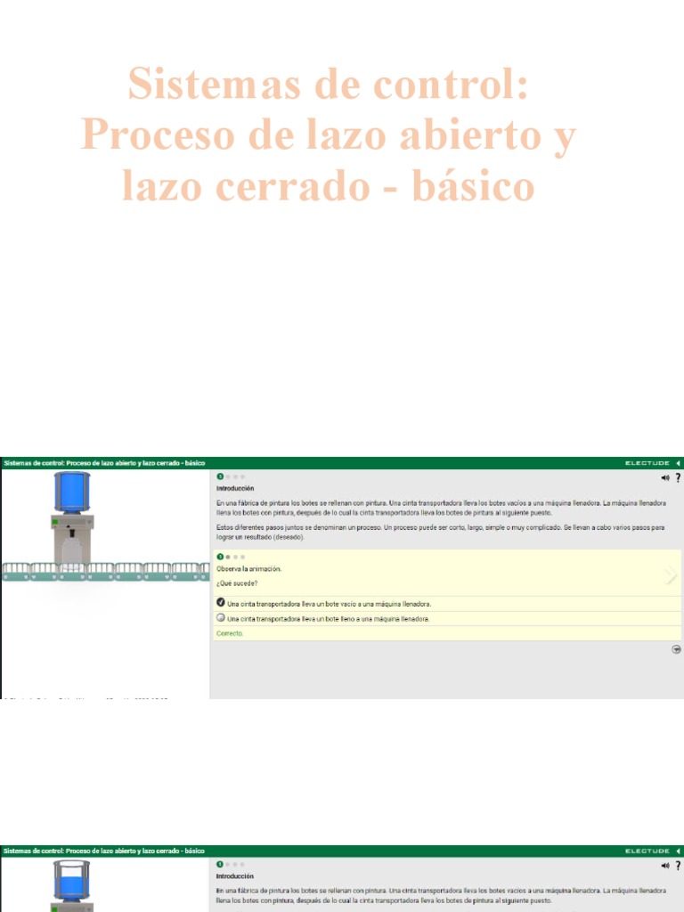 Sistemas de Control Proceso de Lazo Abierto y Lazo Cerrado - Básico | PDF
