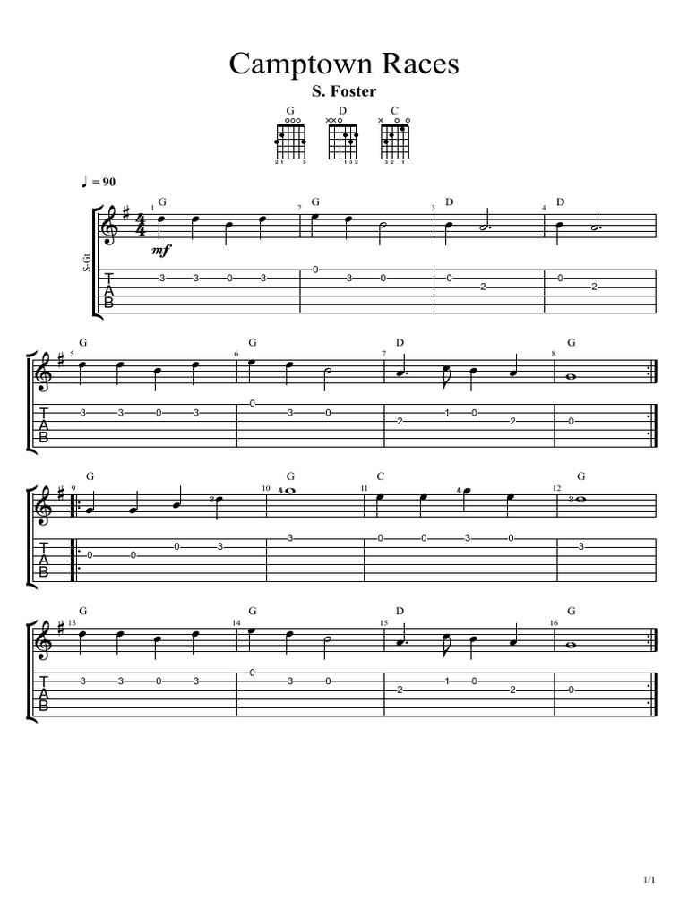 Camptown Races Tab | PDF