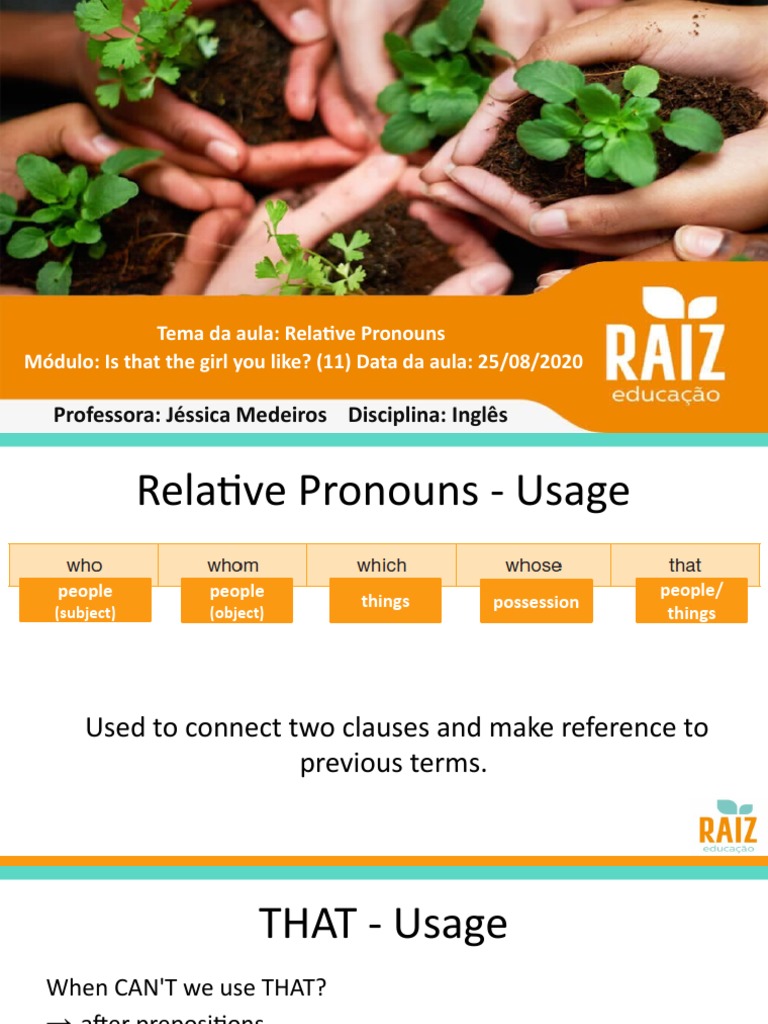 Understanding Relative Pronouns | PDF | Morphology | Cognitive Science