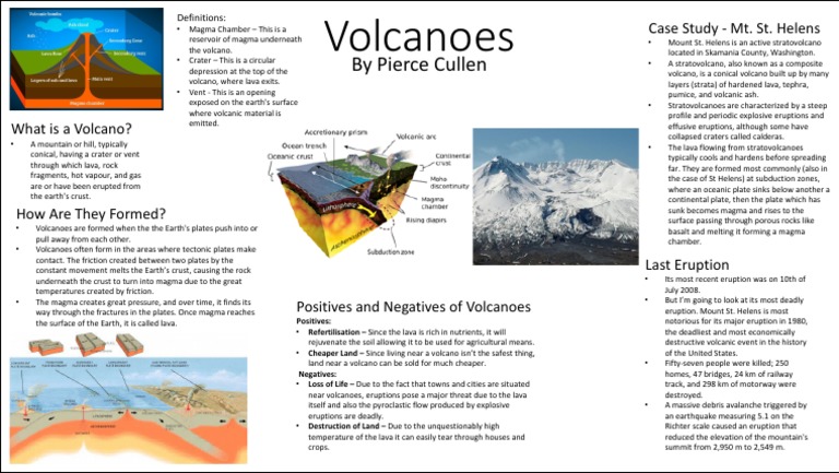 By Pierce Cullen: Case Study - Mt. St. Helens | PDF | Volcano | Types ...