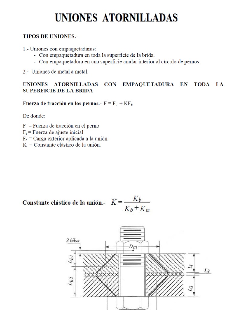 Uniones Atornilladas y Tablas | PDF