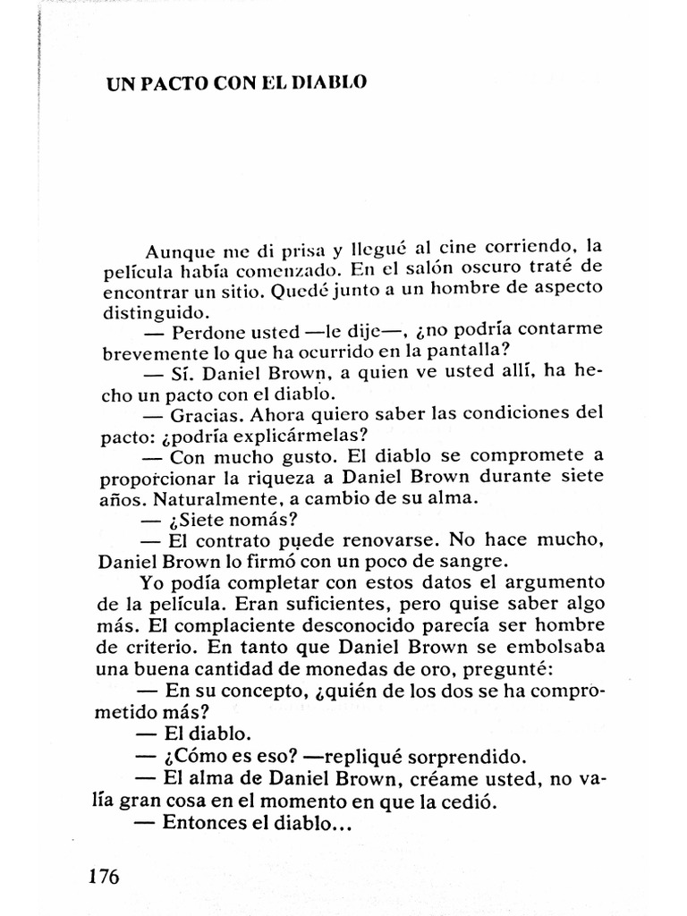Un Pacto Con El Diablo - Arreola | PDF