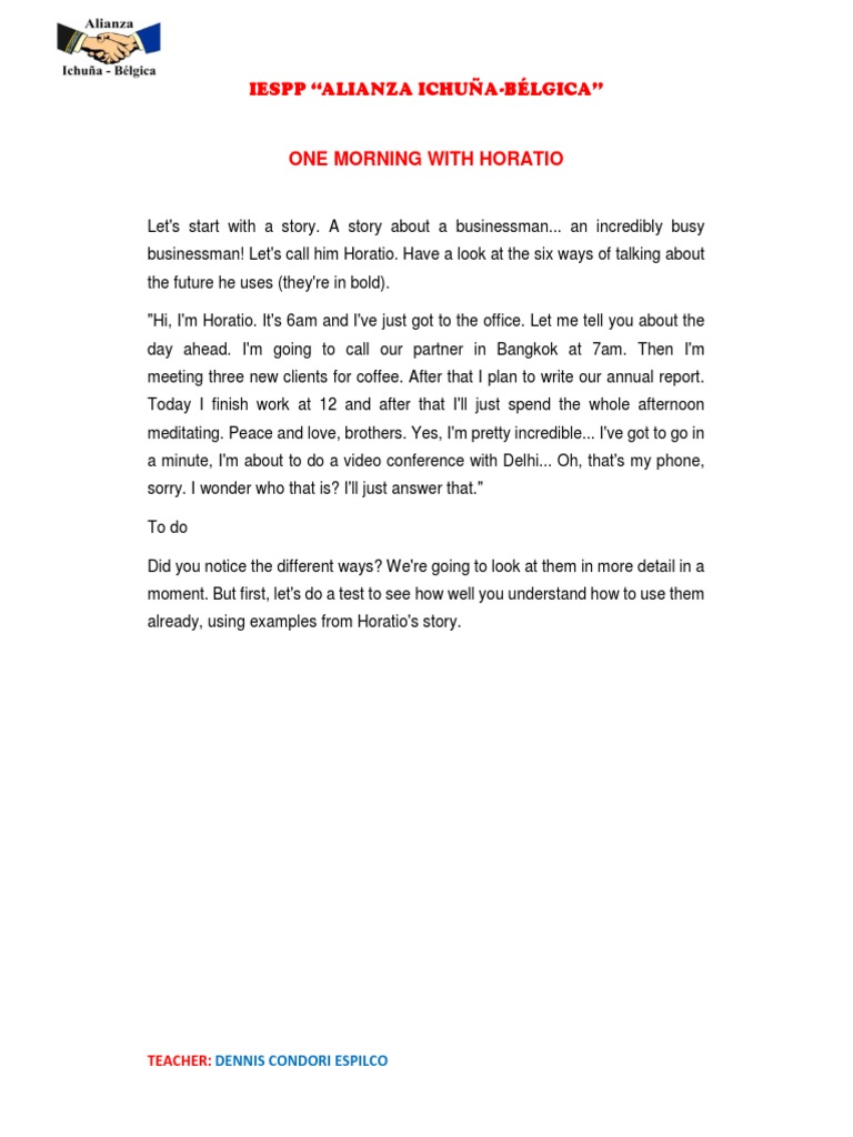 Future Tense Usage in Business English | PDF | Language Arts ...