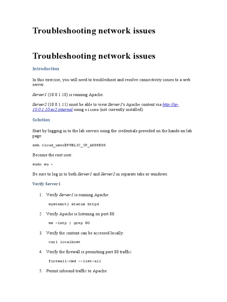 Network Troubleshooting Guide | PDF | Computers