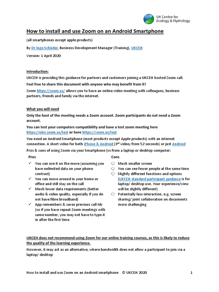 Zoom Guide (Phone) PDF | PDF | Smartphone | Google Play