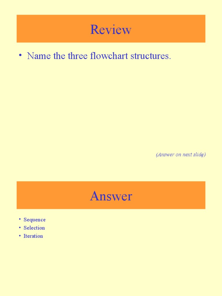 Flowcharting Activity Review Pdf 