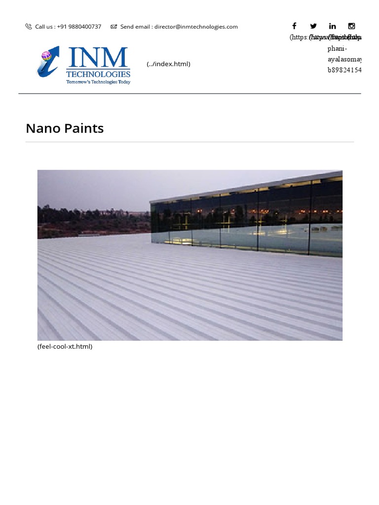 Nano Paint Technologies: An Introduction to INM Technologies and Their ...