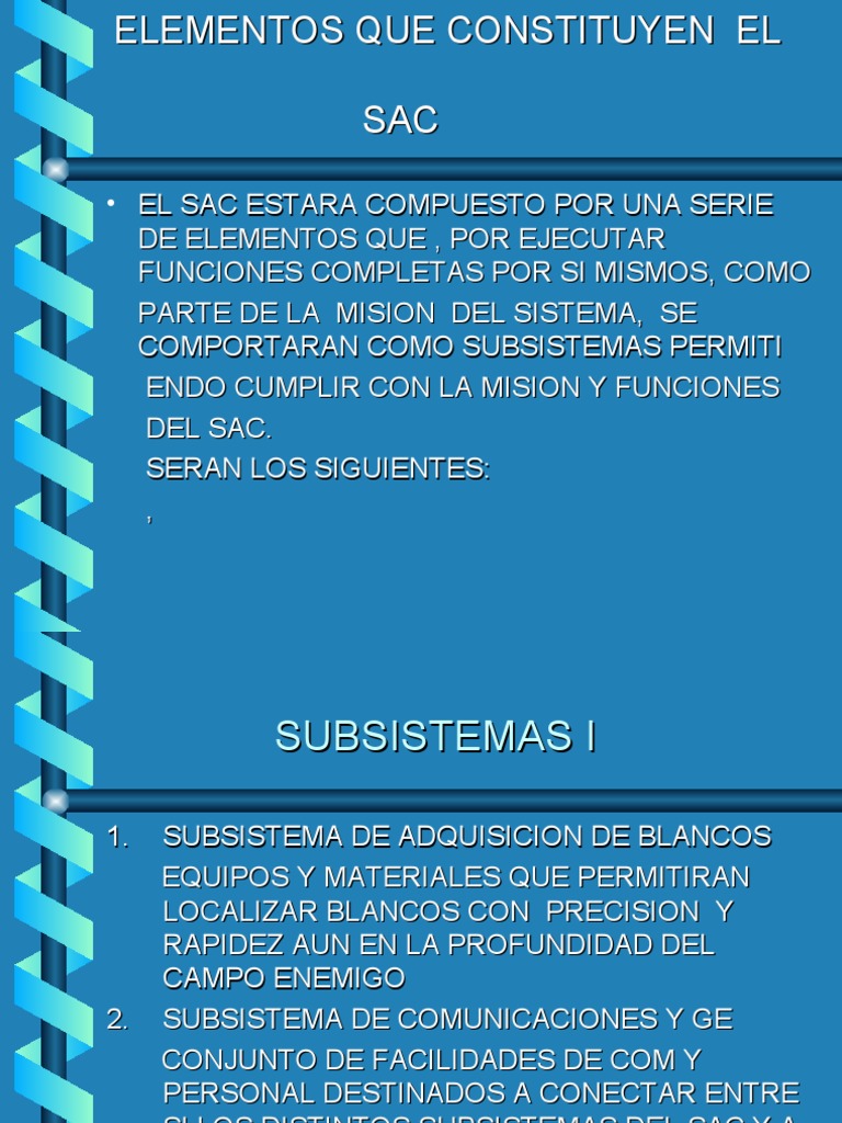 Elementos Que Constituyen El Sac | PDF