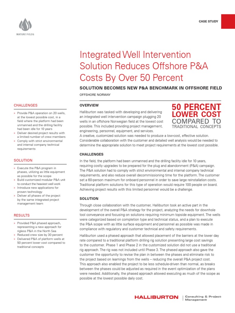 1.well Intervention F | PDF | Oil Well | Halliburton