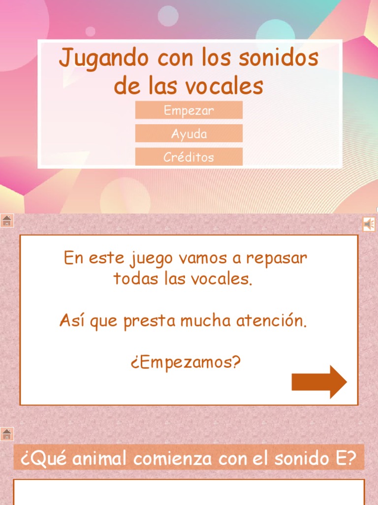 Juego Interactivo de Vocales | PDF