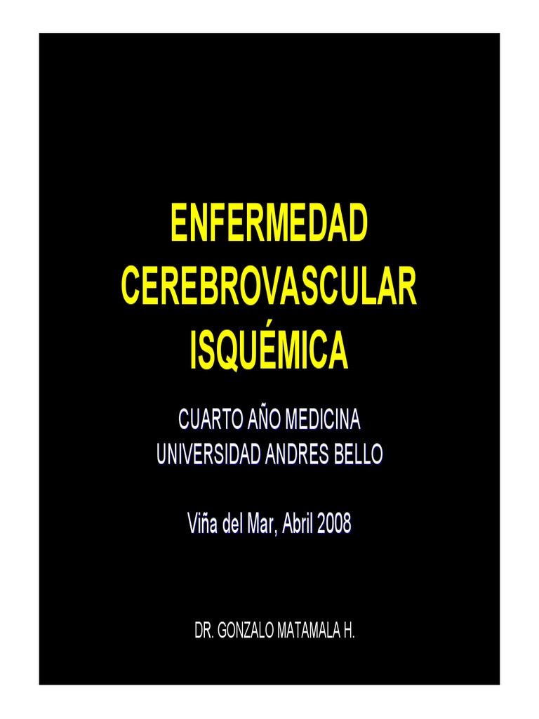 Enfermedad Cerebrovascular Isquémica | PDF | Isquemia | Hipertensión