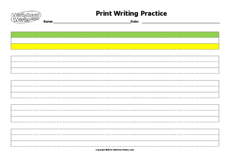 WorksheetWorks Print Writing Practice 1 | PDF