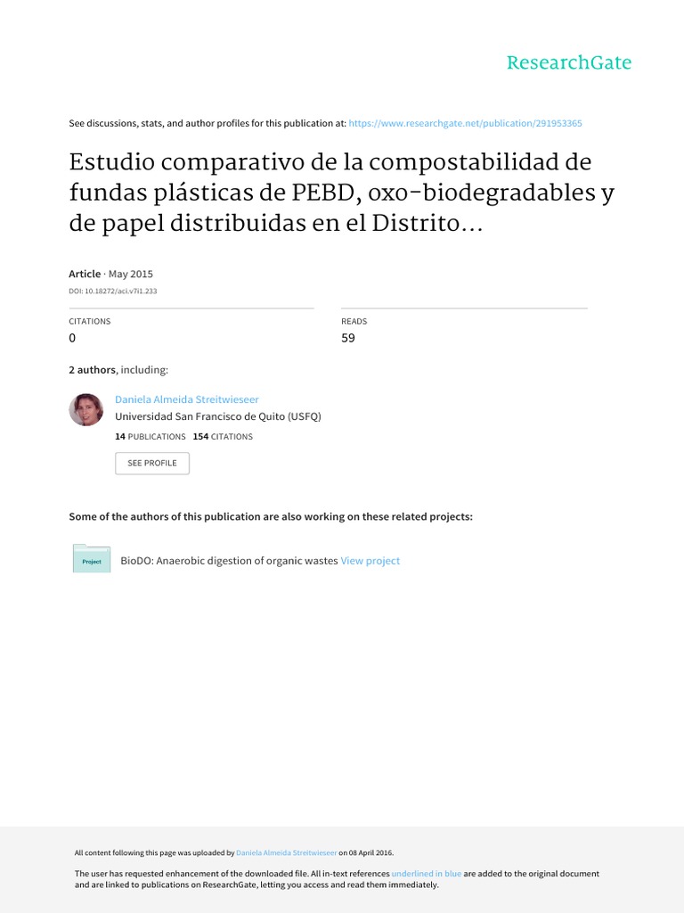 Compostability Study of Plastic and Paper Bags | PDF | Waste Management ...
