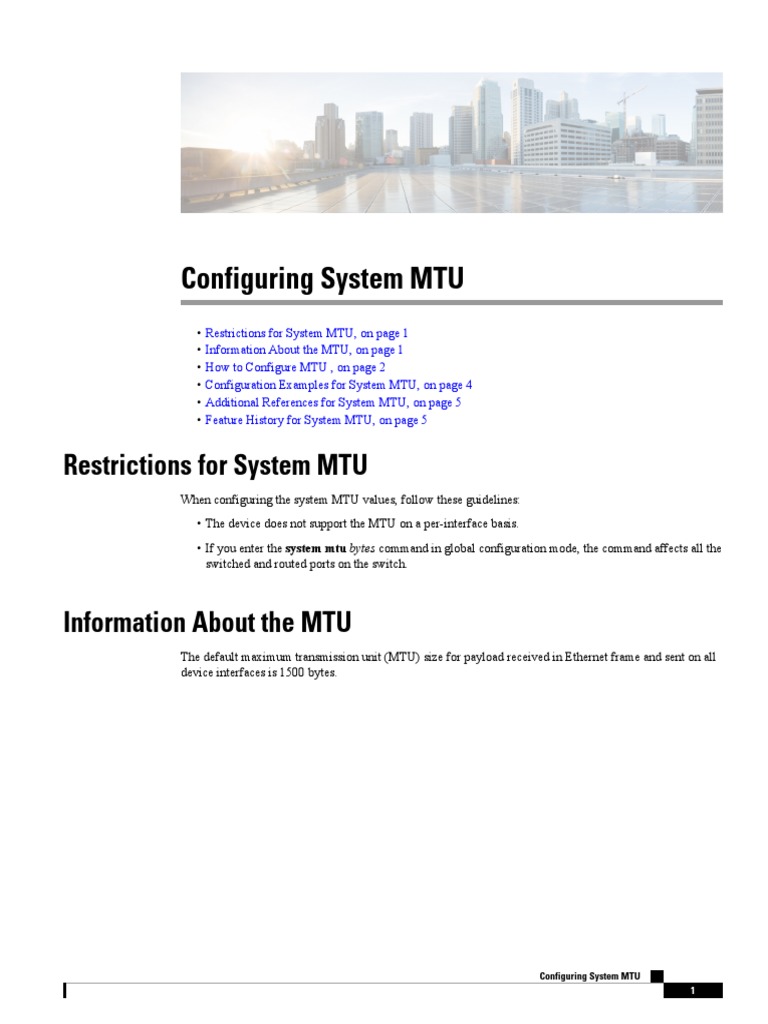 Configuring System Mtu | PDF | Internet Protocols | Data Transmission