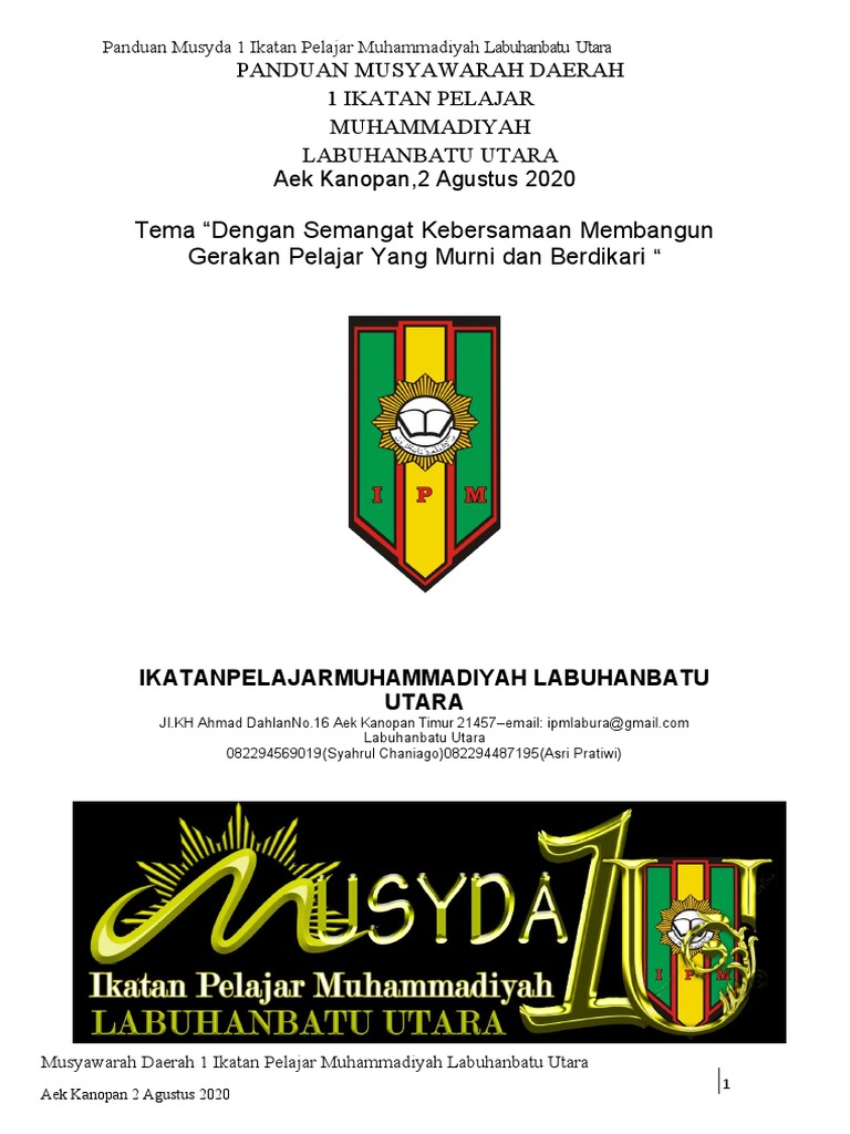 Panduan Musyda IPM Labuhanbatu Utara | PDF
