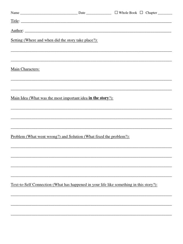 First Grade Book Report | PDF | Books