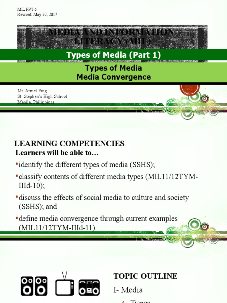 3.MIL 4. Types of Media (Part 1) - Types of Media and Media Convergence ...