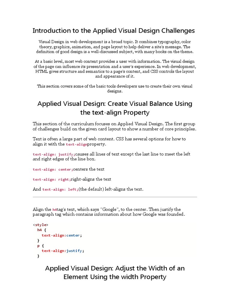 Introduction To The Applied Visual Design Challenges | PDF | Cascading ... Introduction To The Applied Visual Design Challenges | PDF | Cascading ...