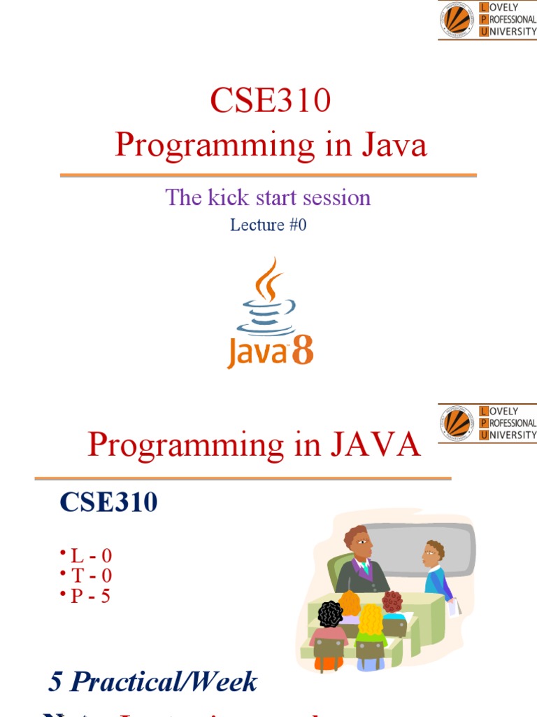 CSE310 Programming in Java: The Kick Start Session | PDF | Method (Computer Programming) | Java ...