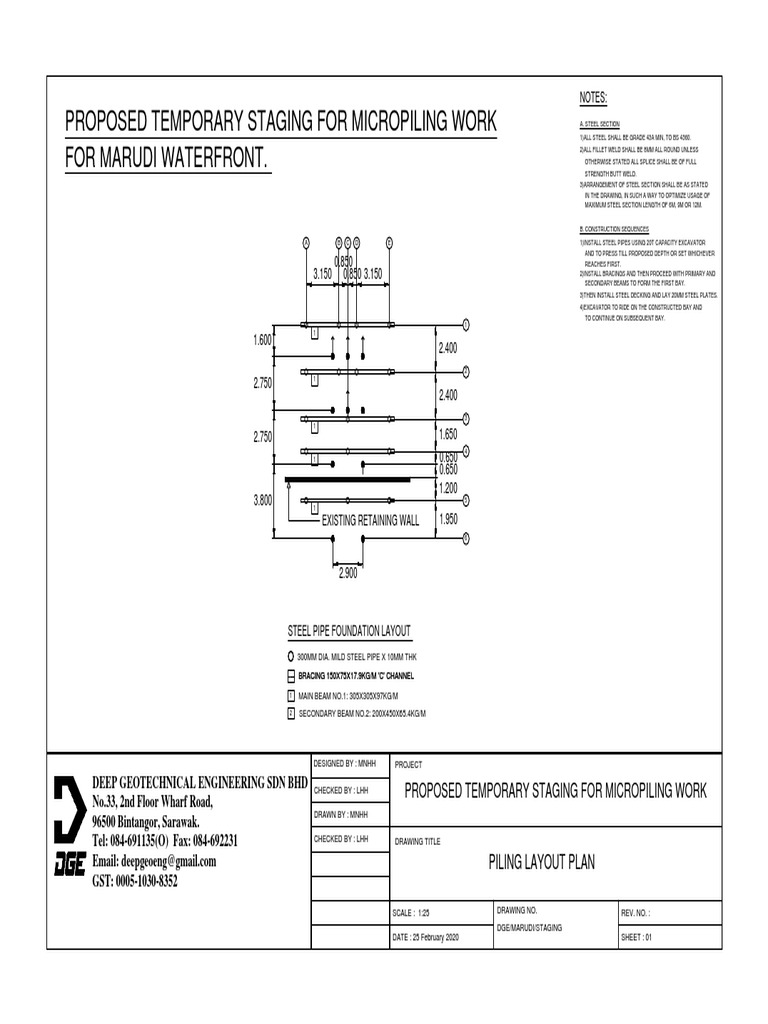 Temporary Staging (Marudi) - 1 | PDF | Deep Foundation | Geotechnical ...