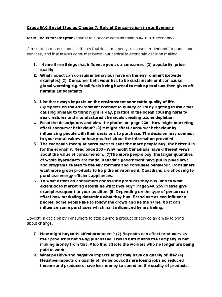 Grade 9AC 9 AC Social Studies Chapter 7 Vocabulary and Notes | PDF ...