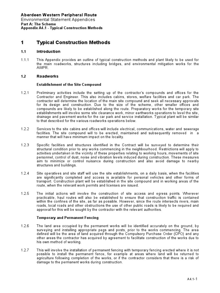 AWPR Construction Methods | PDF | Deep Foundation | Road