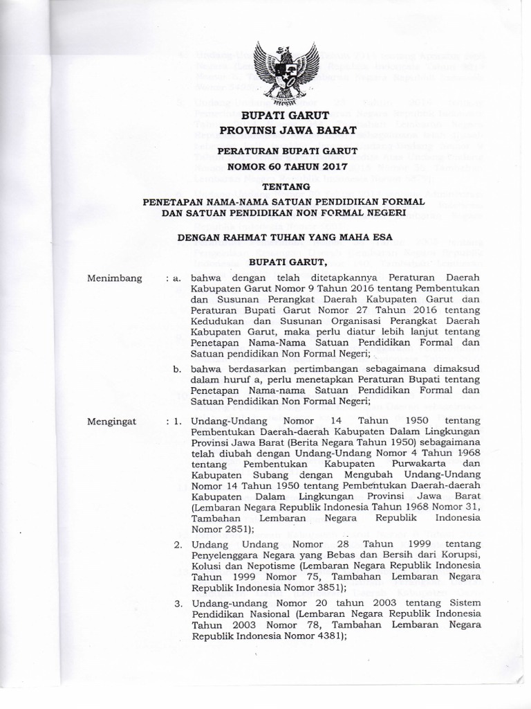 SK Perubahan Nama Sekolah PDF | PDF