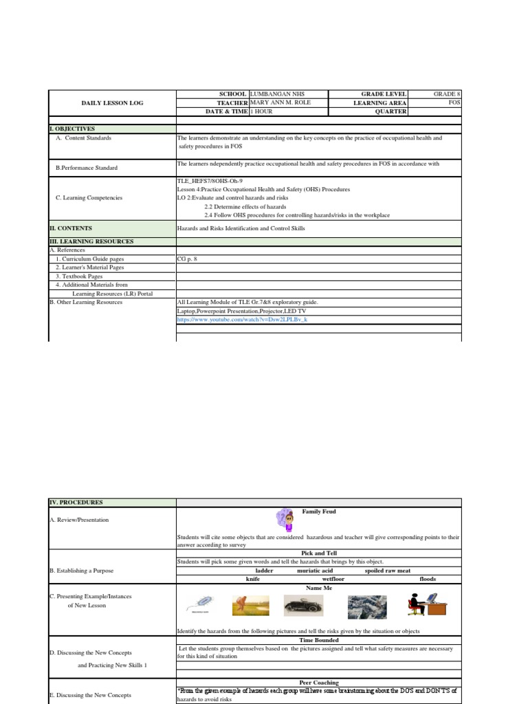 Mean DLL Front Office Hazards and Risks PDF | PDF | Occupational Safety ...
