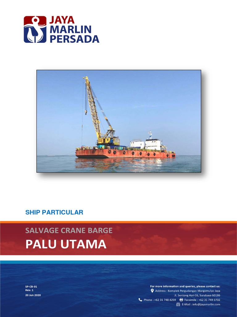 SP Palu Utama Rev. 1 PDF | PDF | Tonnage | Crane (Machine)