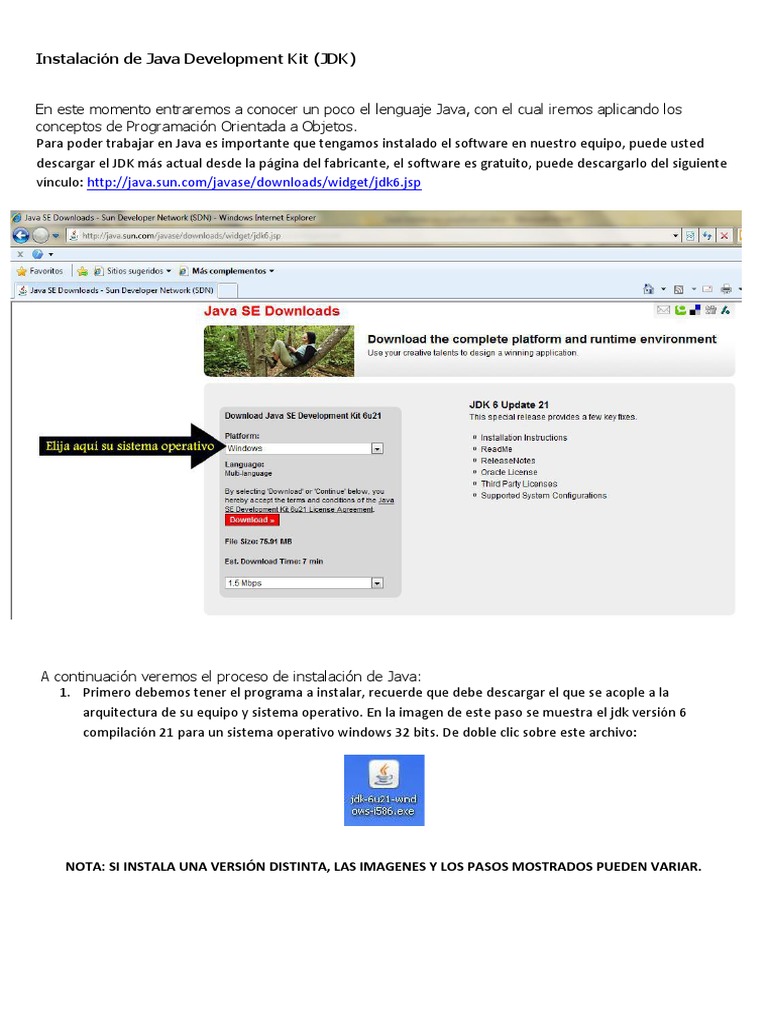 Instalación de Java JDK | PDF
