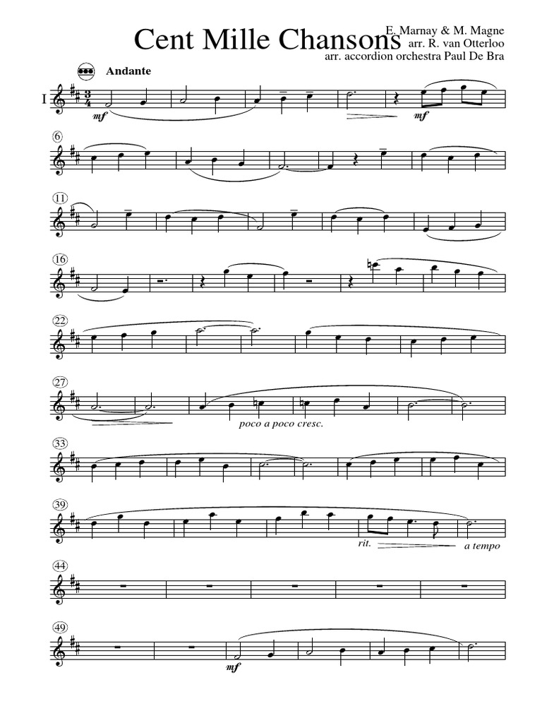 Cent Mille Chansons Parts | PDF