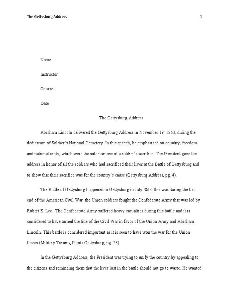 The Gettysburg Address | Download Free PDF | Battle Of Gettysburg ...
